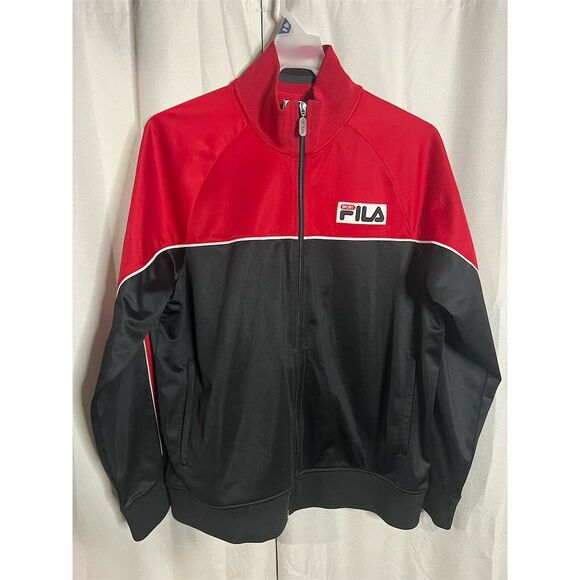 Fila | Jackets & Coats | Fila Vintage Mens Track Jacket Red Black Size ...